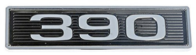 Mustang 390 Classic Hood Scoop Shaker Emblem in Chrome & Black ...