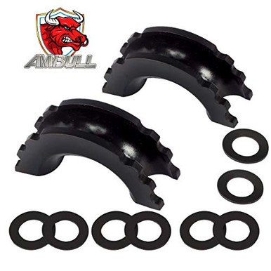 AMBULL Black D-Ring Shackle Isolator Kit, 2 Rubber Shackle Isolators ...