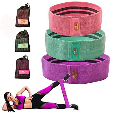 Booty Bands 3 Resistance Bands Set for Women - Hips Thighs Legs ...