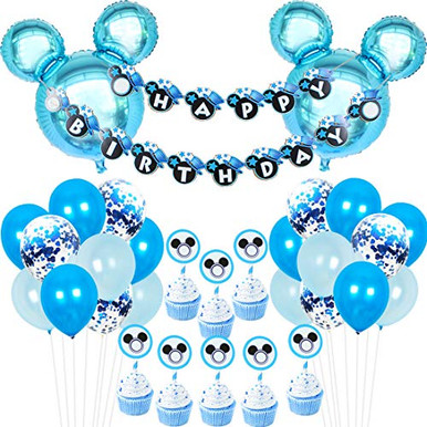 Blue Mickey Themed Party Decorations Mickey Birthday Party Supplies ...