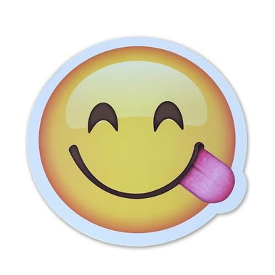 Giant 8 Side Tongue Emoji Sticker - Warehousesoverstock