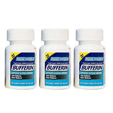 Bufferin Buffered Aspirin NSAID Coated Tablets Pain Reliever Fever ...