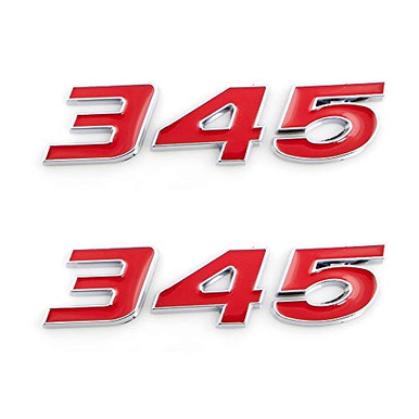 CARRUN 2Pcs 345 Emblems 3D Nameplate Premium Car Badge Decal ...