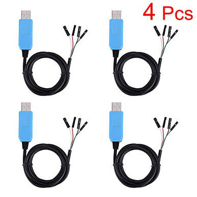 HONG111 4Pack PL2303TA USB to TTL Serial Cable Debug Console Cable for ...
