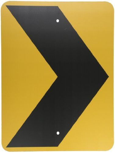 SmartSign Chevron Alignment Right MUTCD Compliant Sign 18 x 24 3M ...