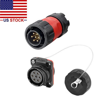 CNLINKO 7 Pin Power Industrial Circular Connector Male Plug Female ...