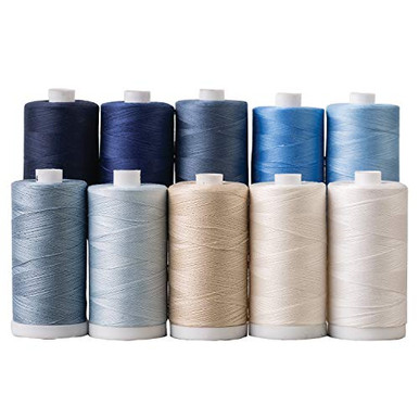 Connecting Threads 100 Cotton Thread Sets 1200 Yard Spools Set of 10 ...