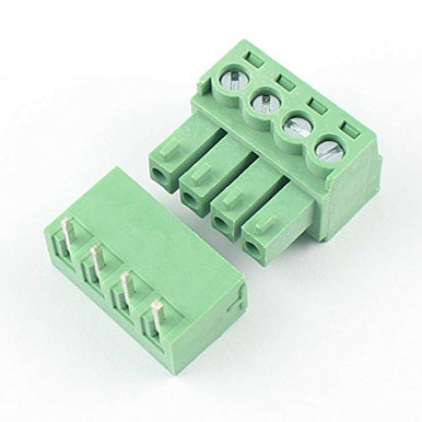 DBParts 10 Sets 4 Pin 4 Pole 381mm Pitch Right Angle Screw Terminal ...