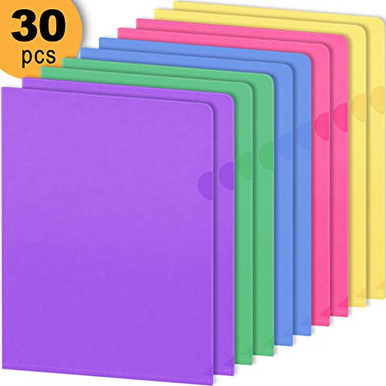DEKIRU Document Folder L Type 30 Packs Office Folders Poly Pocket ...