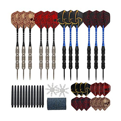 IMIKEYA Professional Steel Tip Darts Set Low Air Resistance Darts Game ...