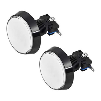 uxcell Game Push Button 60mm Round 12V LED Illuminated Push Button Switch with Micro Switch for ...