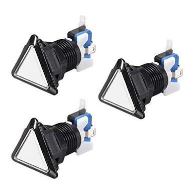 uxcell Game Push Button 39x39x39 Triangle 12V LED Illuminated Push ...