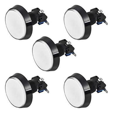 uxcell Game Push Button 60mm Round 12V LED Illuminated Push Button Switch with Micro Switch for ...