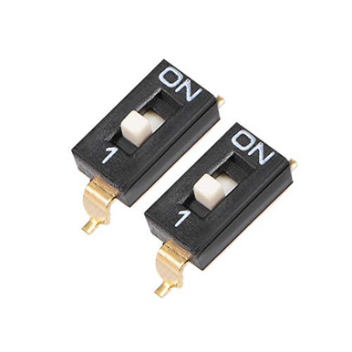 uxcell 2 Pcs Black DIP Switch 1 Positions for Circuit Breadboards PCB ...