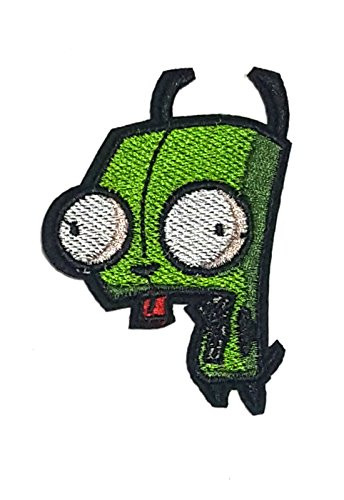 Application Cartoon invader Zim Gir Classic Cosplay Badge Embroidered ...