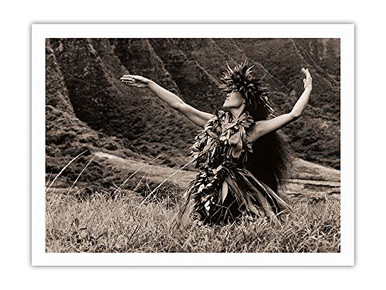 Dance to Pele Hawaiian Hula Dancer Vintage Sepia Toned Photograph by ...