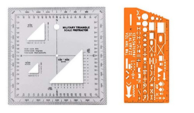 Combo of Military UTM/MGRS Coordinate Scale Map Reading and Land Navigation Topographical Map ...