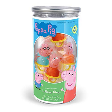 Peppa Pig Lollipop Rings Birthday Party Favors - 18-Pack Tub ...