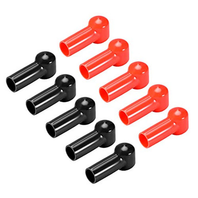 uxcell Battery Terminal Insulating Rubber Protector Covers for 26mm ...