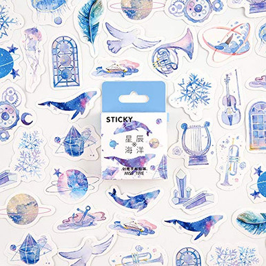 Small Laptop Stickers 46pcs Doraking Boxed DIY Decoration Starry Sea ...