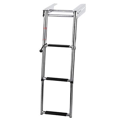 DasMarine 3 Step 316 Stainless Steel Telescoping Ladder Slide Under ...