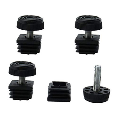 uxcell Leveling Feet 25 x 25mm Square Tube Inserts Kit Furniture Glide ...