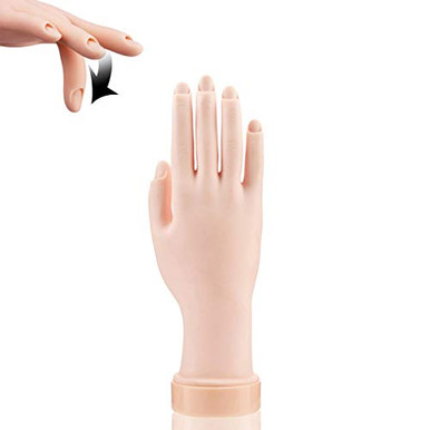 Practice Hand for Acrylic Nails, Fake Hand for Nails Practice, Flexible ...
