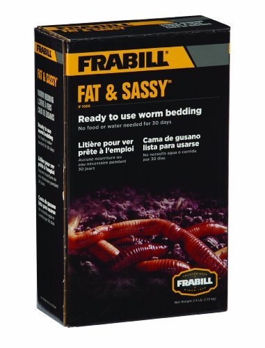 Frabill Fat & Sassy Worm Bedding | Premium Worm Bedding with Built-in ...