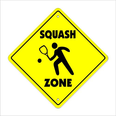 Squash Crossing Sign Zone Xing | Indoor/Outdoor | 20" Tall Sport Game ...
