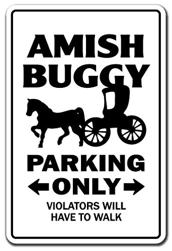 Amish Buggy Parking Sign Horse Carriage Religious Mennonite Church ...
