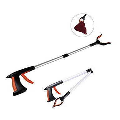 MuOu 32" Foldable Reacher Grabber, Long Handy Assist Tool, Flexible ...