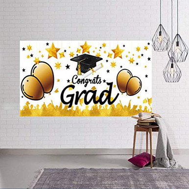 Graduation Party Backdrop, Large Graduation Party Supplies Decorations ...