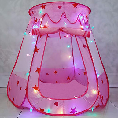 TTLOJ Pop Up Princess Tent with Star Light Ball Pit for Girls Boys Toys ...