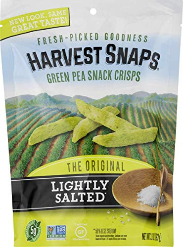 Harvest Snaps Lightly Salted Green Pea Snack Crisps, Gluten-Free, Baked ...