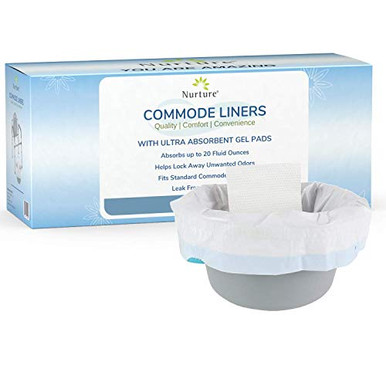 Ultra Absorbent Disposable Commode Liners 20 Fl Oz Pad Extra Thick Leak ...