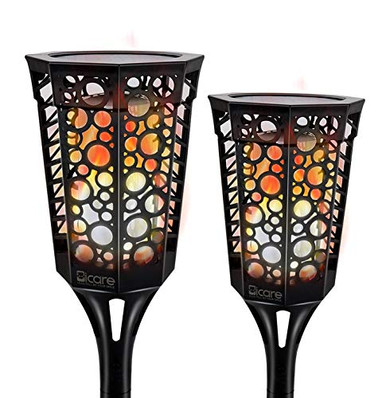Solar Flame Torches, Led Solar Path Torch Light Dancing Flame ...