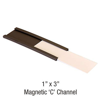 SmartSign Pack of 25 Magnetic"C" Channel Label Holders | 1" x 3 ...