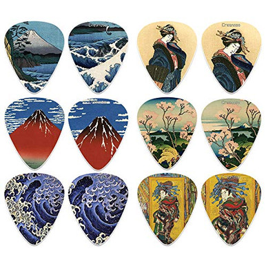 Japanese Fine Art Famous Paintings Guitar Picks 12 Pack Medium ...
