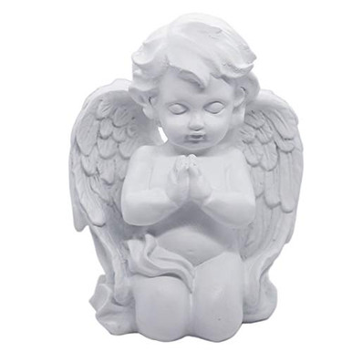 Kneeling Praying Cherub Angel Statue Figurine Indoor Outdoor Home ...