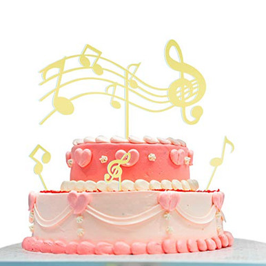 Music Notes Cake Toppers AcrylicMusical Cake ToppersSheet Music Cake ...