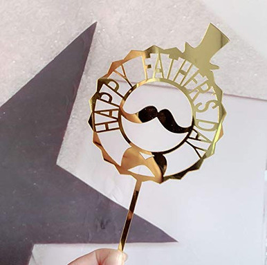 Happy Father s Day Cake Topper Cake topper Acrylic Mirror Cake topper ...