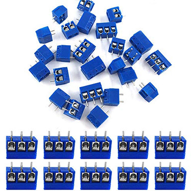(60pcs) MCIGICM 5mm Pitch 2 Pin & 3 Pin PCB Mount Screw Terminal Block ...