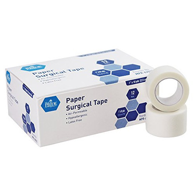 Medpride Paper Surgical Tape Pack of 12 Size 1 x 10 Yards ...