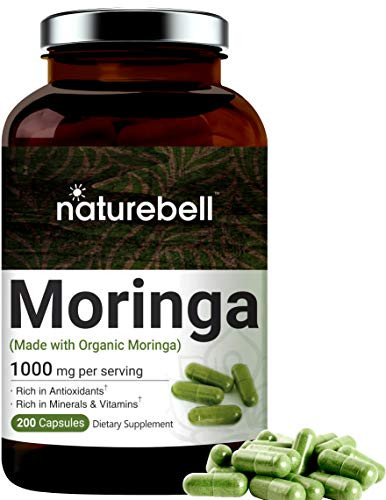 Moringa Capsules Made with Organic Moringa Powder 1000mg Per Serving ...