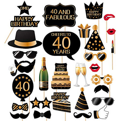 40th Birthday Photo Booth Props-40th birthday Photobooth Props For Men ...