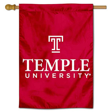 College Flags Banners Co Temple Owls Wordmark Two Sided and Double ...