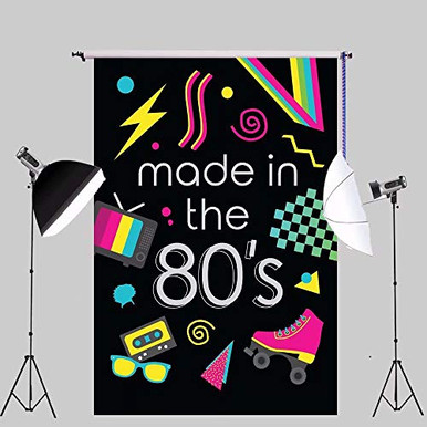 5X7ft 80s Party Backdrop Made in The 80's Theme Retro Style Photo ...