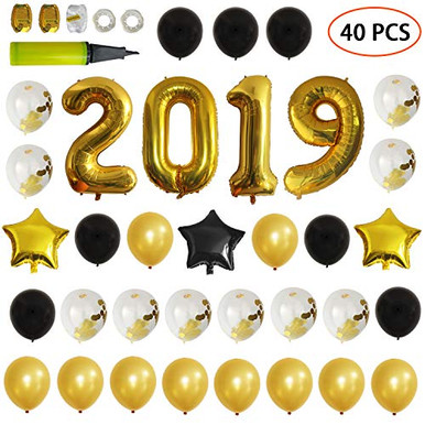 2019 Balloons Golden White Balloons Graduation Party Supplies ...