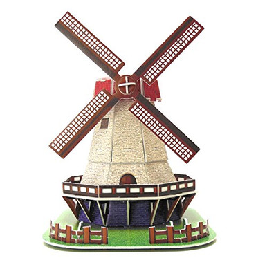 Creative 3D Puzzle Paper Model Holland Windmill DIY Fun & Educational ...