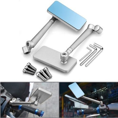 DLLL Universal Angle Adjustable Motorcycle Rear View Mirrors Side View ...